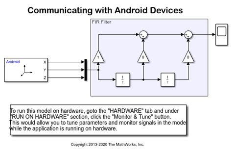 communicating with android devices matlab and simulink