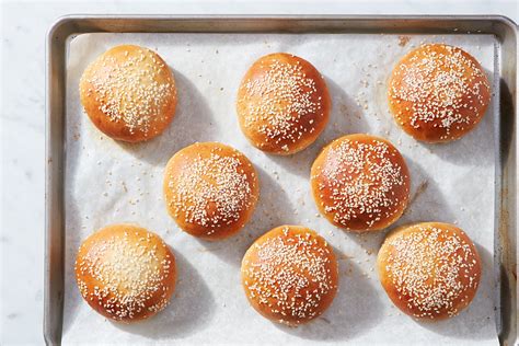 Beautiful Burger Buns Recipe King Arthur Baking