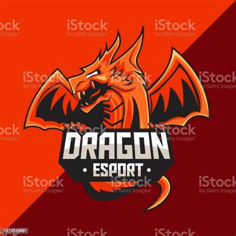 스트리머 팀을 위한 드래곤 E스포츠 엠블럼 템플릿 Brand Name Video Game에 대한 스톡 벡터 아트 및 기타 이미지 Brand Name Video Game