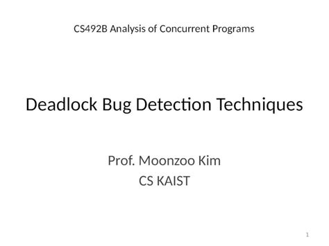 Pptx Deadlock Bug Detection Techniques Dokumentips
