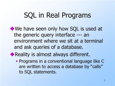Ppt Real Sql Programming Powerpoint Presentation Free Download Id968751