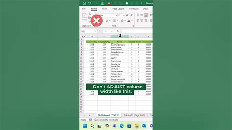 I Adjusted Columns In Excel And Discovered This Shorts Learnexcel Exceltips Exceltricks