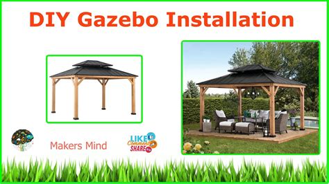 How To Install Gazebo Timelapse Installation Video Gazebo Pargola Diy Sunjoy YouTube