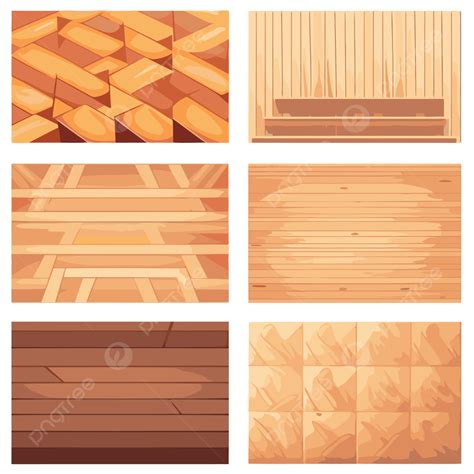 나무 바닥 나무 바닥 벡터 일러스트 만화와 다양한 나무 나무 조각 상표 클립 아트 Png 일러스트 및 벡터 에 대한 무료 다운로드 Pngtree