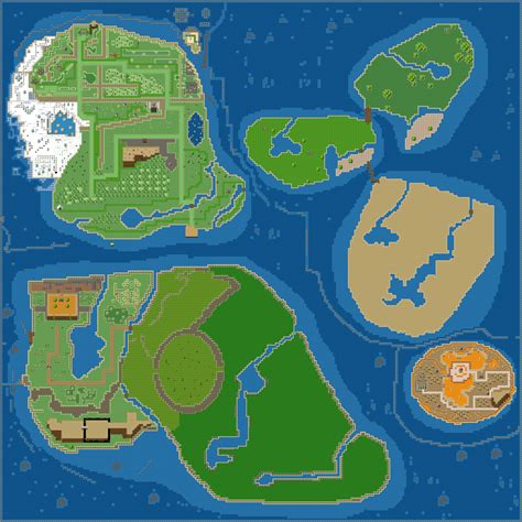 one large map that leads to big 256x256 maps that are found in the