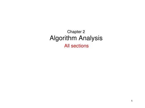 PPT Chapter 2 Algorithm Analysis PowerPoint Presentation Free Download ID 2912454
