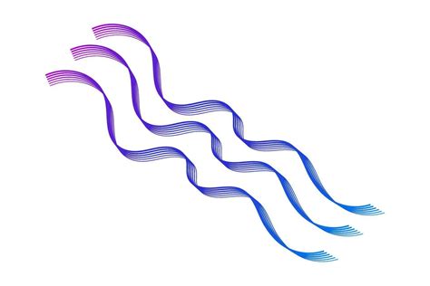 Vector Curved Wavy Lines Tech Futuristic Motion Background Thin Line Wavy Abstract Background