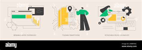 Next Generation Electronics Abstract Concept Vector Illustrations Stock