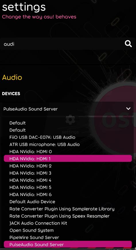 Settings Audio Devices Scrollable List Doesnt Work · Issue 9744 · Ppyosu · Github