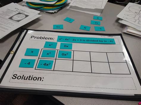 Dividing Polynomials Using The Box Method Puzzles Math Love