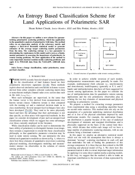 Pdf An Entropy Based Classification Scheme For Land Applications Of Polarimetric Sar