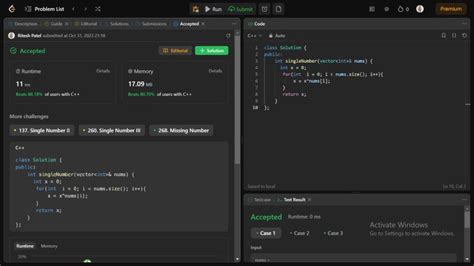 resolved leetcode problem with o n ritesh patel posted on the topic linkedin