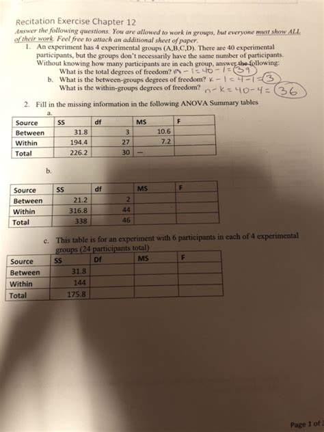 Solved Recitation Exercise Chapter 12 Answer The Following