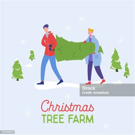 크리스마스 트리를 구입하고 겨울 휴가를 축하하는 사람들의 판매 배너 남성 여성 캐릭터 가족 은 새해 축하 디자인 템플릿 포스터쇼핑을합니다 벡터 일러스트레이션 12월에 대한