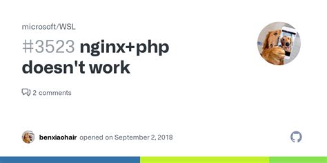 Nginxphp Doesnt Work · Issue 3523 · Microsoftwsl · Github