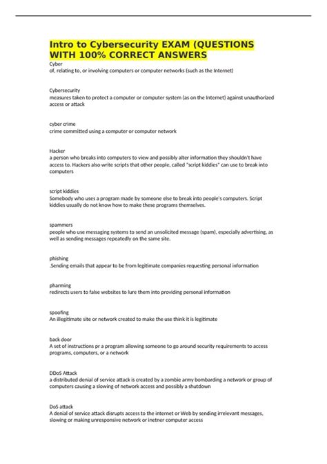 Complete Cyber Security Exam Bundle Latest 2024 Stuvia Us