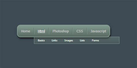 Горизонтальное выпадающее меню на Css 3