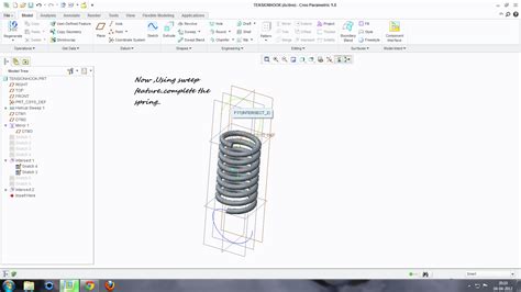 Creating A Torsion Or Tension Spring Using Creoelements Pro 10