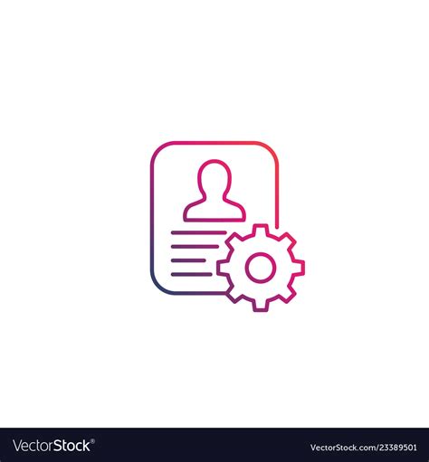 Account Settings Icon Linear Royalty Free Vector Image