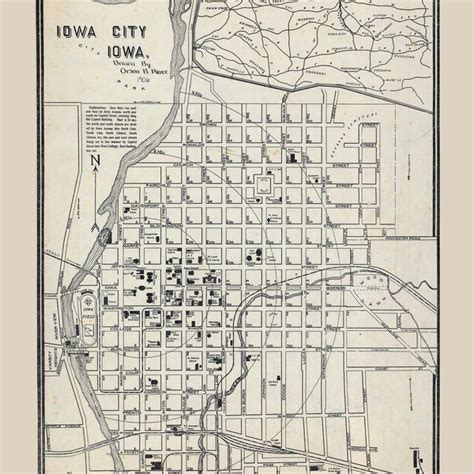 Map Of Iowa Etsy