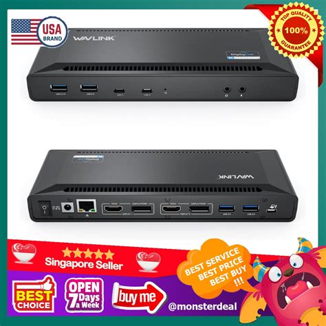 Wavlink Usb C Dual K Docking Station With W Power Delivery Dual K Hz Or Single K Hz