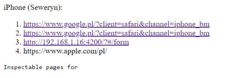 Blank Devtools After Selecting Website Issue Google Ios Webkit Debug Proxy Github