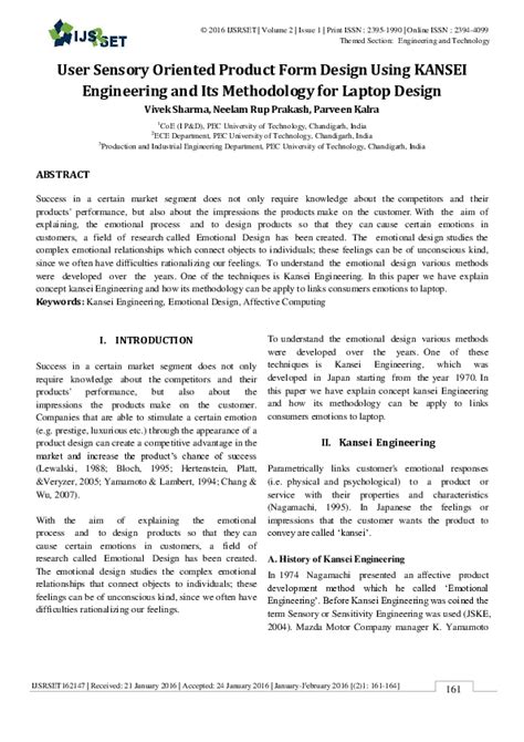 Pdf User Sensory Oriented Product Form Design Using Kansei
