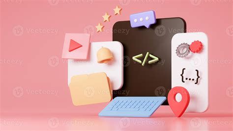 Programing Concept Element With Coding And Design D Rendering Stock Photo At Vecteezy