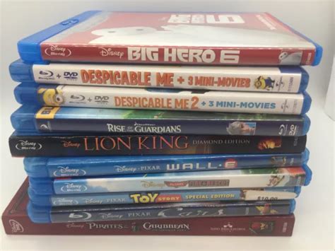 Disney Pixar Dreamworks Illumination Blu Ray Lot Movies Picclick Uk