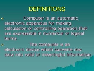 Input Devices Of Computer PPT