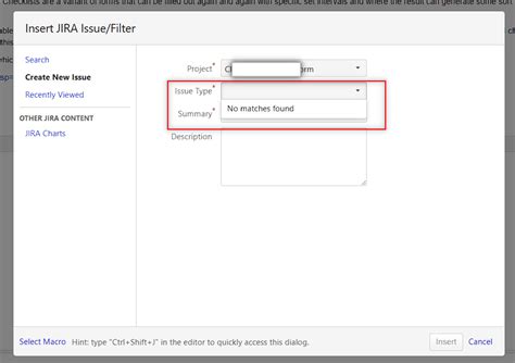 solved no issue types found when trying to create a new j