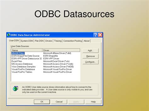Ppt Odbc Ole Db And Ado Introduction Powerpoint Presentation Free Download Id4669577