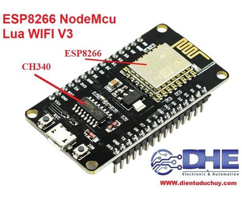 NodeMcu Lua WIFI ESP8266 V3 CH340 LINH KIỆN ĐIỆN TỬ ĐỨC HUY 29A BÙI
