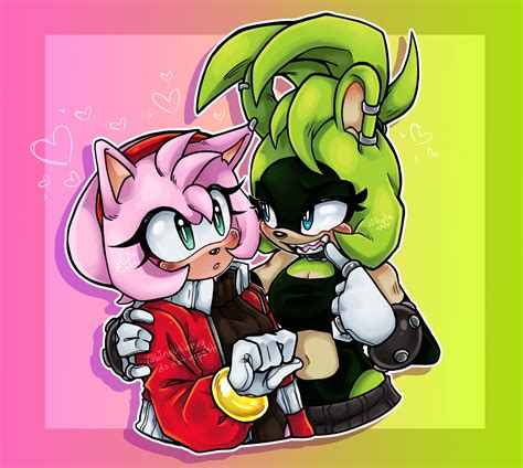 Scourge The Hedgehog And Amy Rose