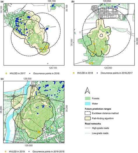 The Future Dispersal Ranges Constructed Using The Path‐finding Download Scientific Diagram