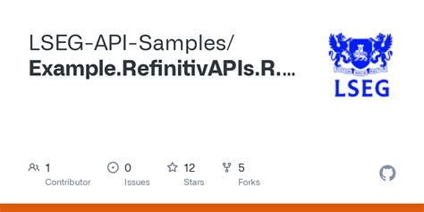 Github Lseg Api Samples Example Refinitivapis R Jupyter