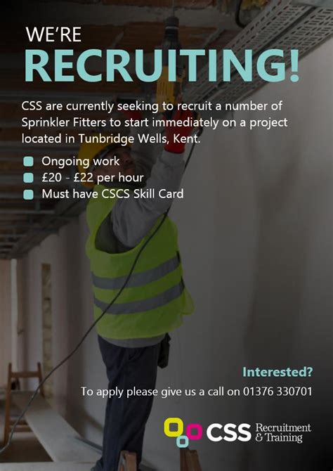 Css Recruitment And Training Services Ltd On Linkedin Recruiting Recruit Sprinklerfitters
