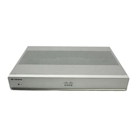 Cisco 1101 4p Network Router Hardware Installation Manual Manualslib