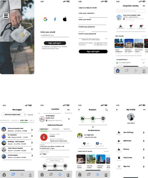 Medical Emergency App Ui Figma