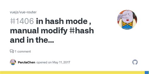 In Hash Mode Manual Modify Hash And In The Routerbeforeeach
