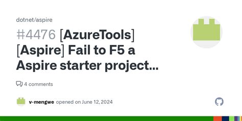 AzureTools Aspire Fail To F5 A Aspire Starter Project With An Error