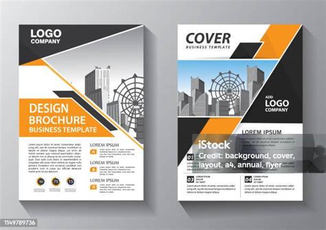 브로셔 디자인 현대적인 레이아웃 연례 보고서 포스터 다채로운 삼각형으로 A4의 전단지 기술 과학 밝은 배경으로 시장에 대 한 기하학적 모양 A4 용지에 대한 스톡 벡터 아트