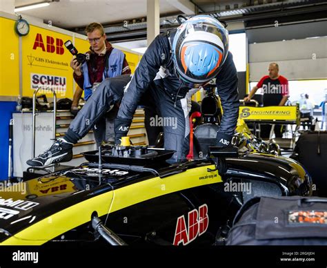 Assen Nyck De Vries Gets Into A Formula 2 Car Prior To A Show On The Tt Circuit The Former