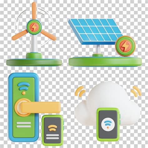 Premium Psd Iot Set 3d Illustration