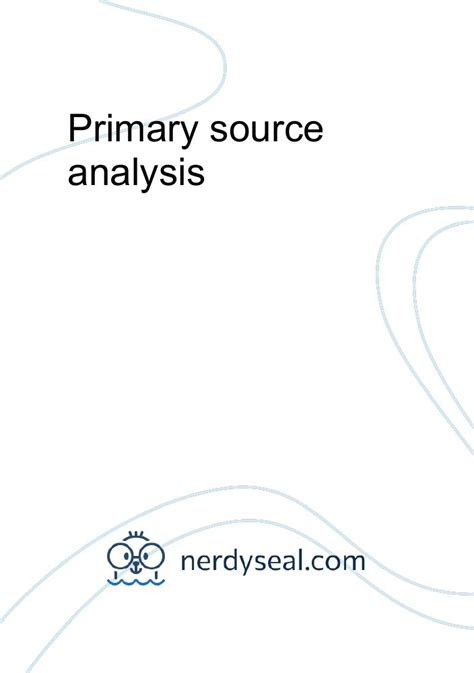 Primary Source Analysis Words NerdySeal