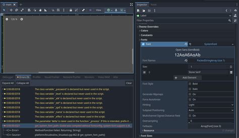 System Font Unable To Be Set Issue Godotengine Godot Github