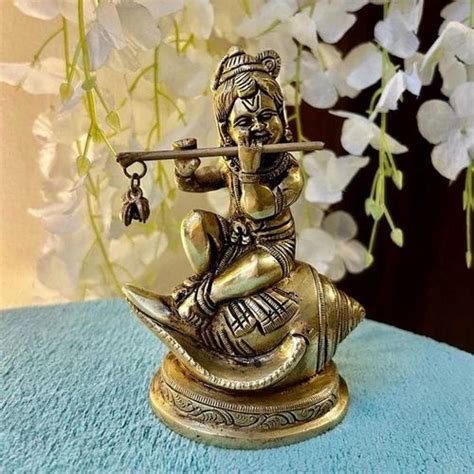 Brass Shankh Krishna Statue Temple At ₹ 1220 Piece In Pune Id 2852773071133