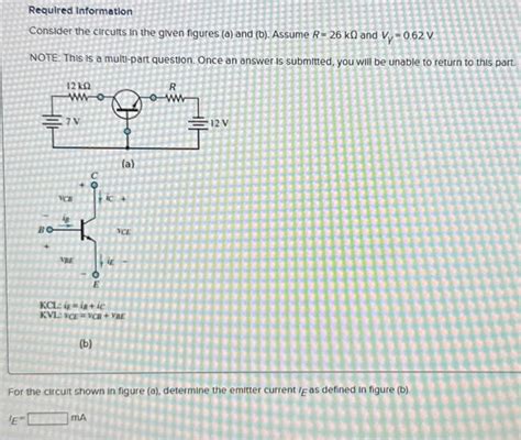 Solved Required Information Consider The Circults In The Chegg