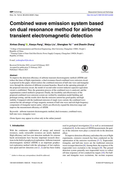 Combined Wave Emission System Based On Dual Resonance Method For Airborne Transient