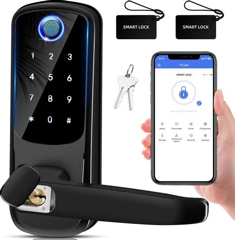 Smart Door Lock With Handle Keyless Entry Digital Lock For Front Interior Door Fingerprint